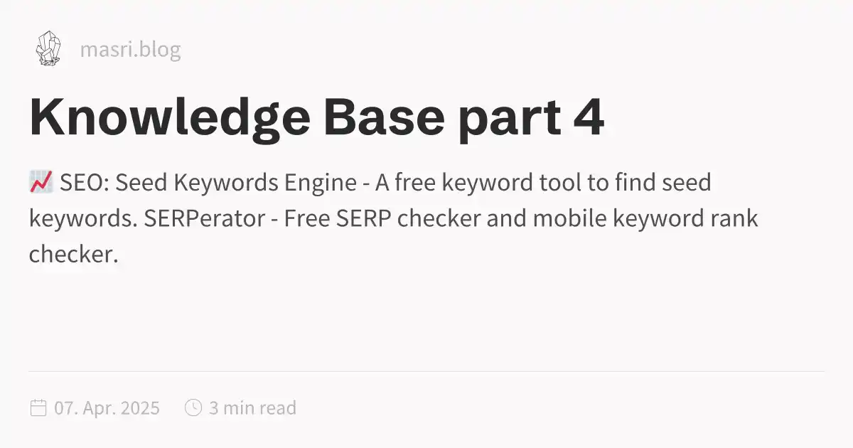 Knowledge Base part 4