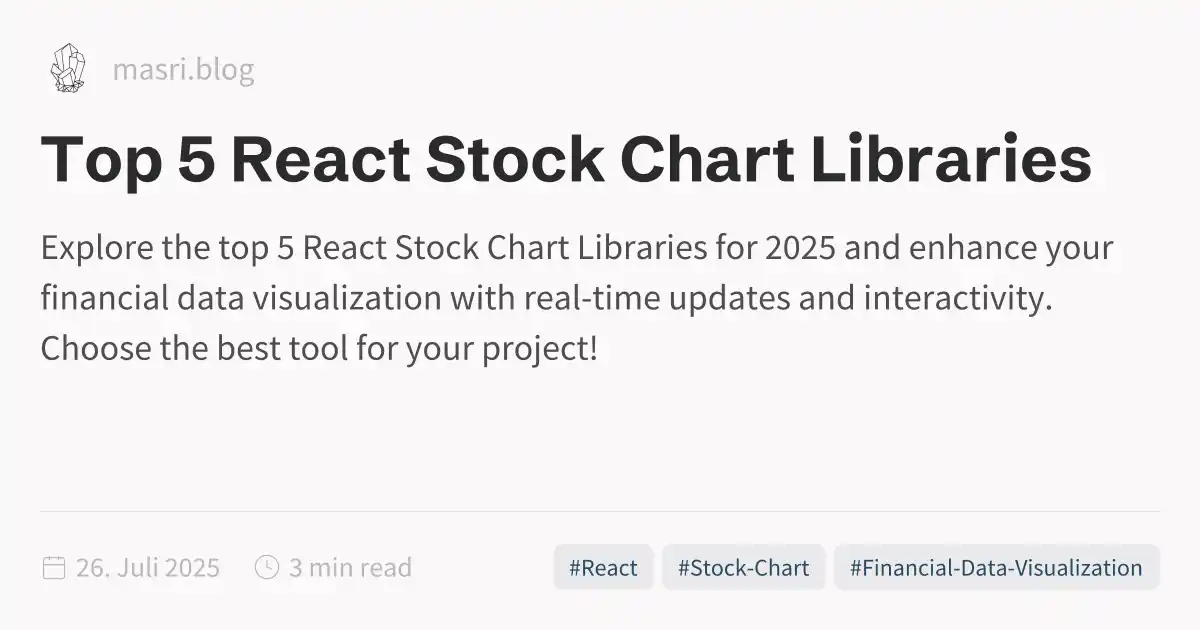 Top 5 React Stock Chart Libraries