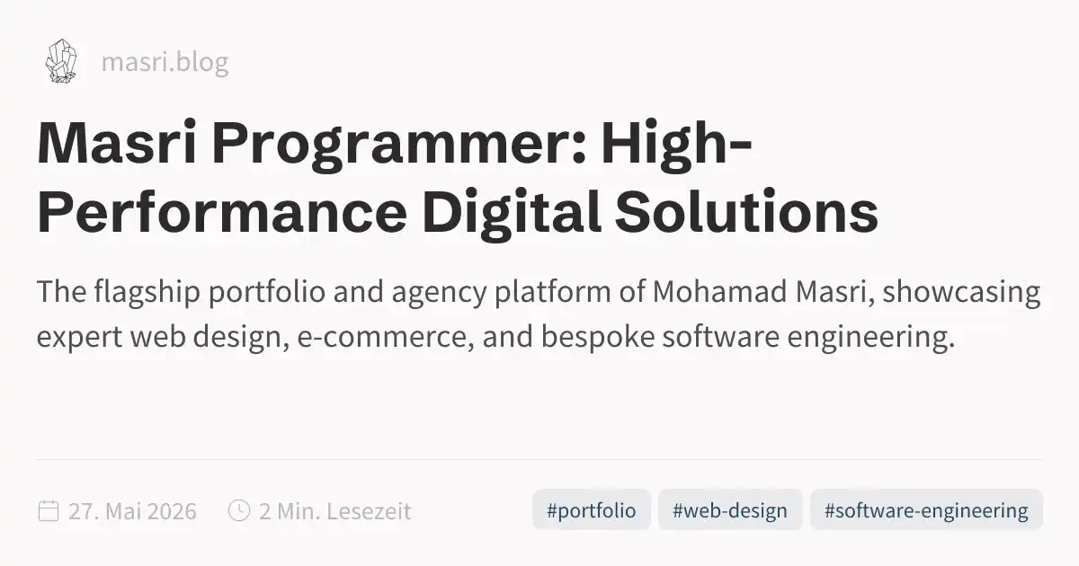 Masri Programmer: High-Performance Digital Solutions